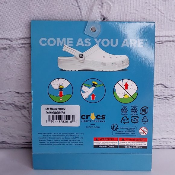 CROCS | Accessories | Jibbitz Crocs Charms Uniquely You Retro 5piece ...